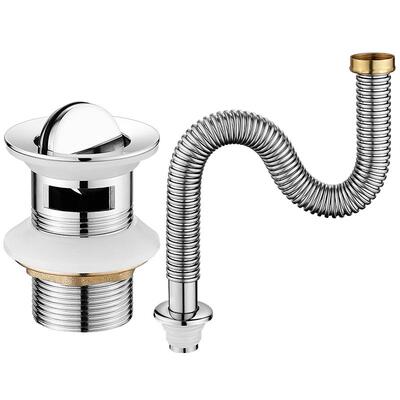 报鹊欧标面盆不锈钢下水管