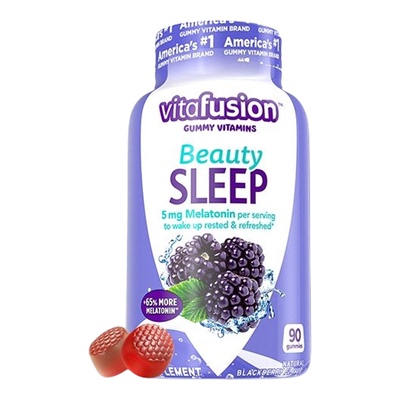 美国进口vitafusion褪黑素软糖sleepwell安瓶睡眠片3mg5mg10mg