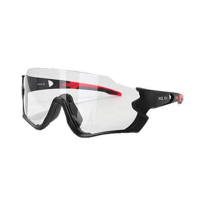 POLISI变色偏光骑行眼镜防风近视