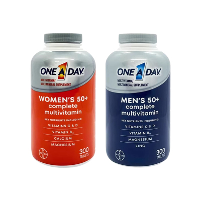 1/27美国Bayer拜耳One A Day 50+中老年男性女性复合维生素300粒