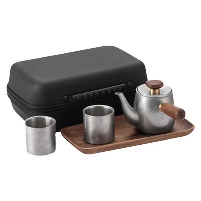 帝国不锈钢茶壶一壶两杯带收纳盒