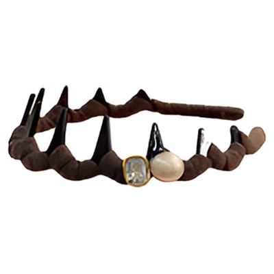 珍珠水钻高颅顶波浪发箍带齿防滑