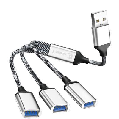 锐斯usb拓展坞分线器typec拓展坞车载笔记本平板u盘键盘鼠标硬盘一分三多口扩展坞