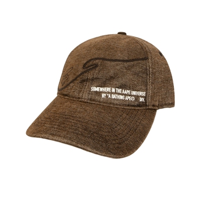 Aape字母刺绣复古水洗牛仔棒球帽