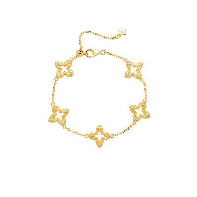 新年礼物】MITHAOL拉丝镂空四叶草手链女轻奢小众高级感复古手饰