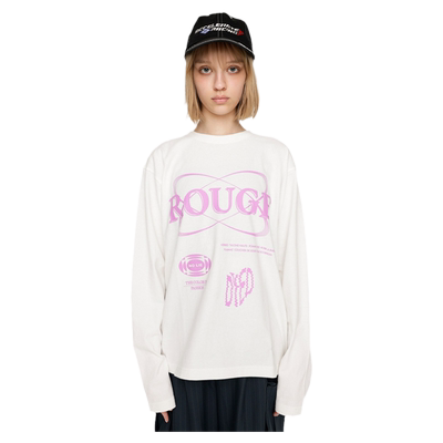 SLY设计感印花长袖纯棉圆领T恤