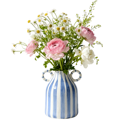 Sass&Belle条纹陶瓷花瓶摆件