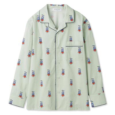 gelatopique纯棉怪兽开襟衬衫