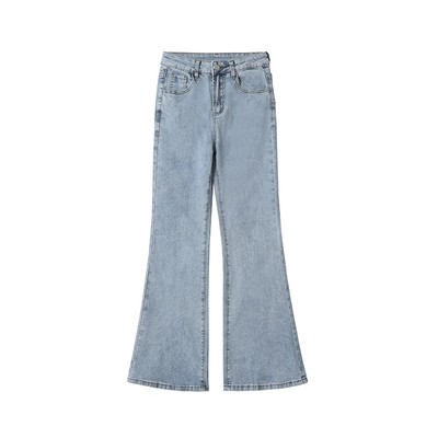 浅色弹力修身显瘦牛仔裤