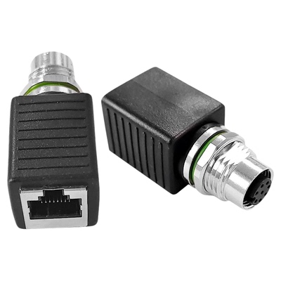 M12转RJ45网线转接头4/8芯