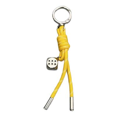 afaaa手工编织绳miu系包包挂件金属银骰子圆环钥匙扣多色穿搭配饰