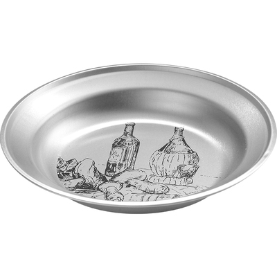 小吃盘马口铁圆形怀旧