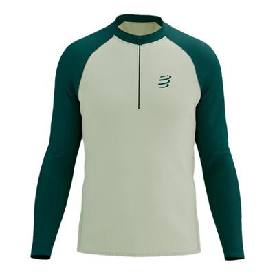 COMPRESSPORT越野 半拉链 羊毛 长袖 男 秋冬保暖上衣跑步上衣