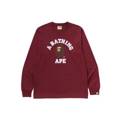 秋冬猿人字母印花长袖T恤