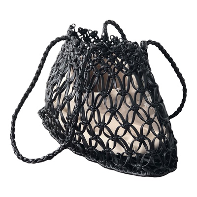 藤也家编织镂空网兜手提包百搭