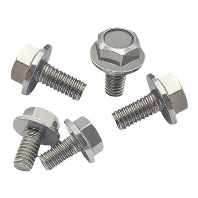 不锈钢六角法兰螺丝螺栓平底螺杆