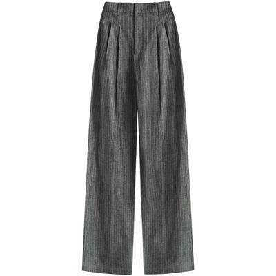 COCOBELLA亚麻条纹阔腿裤