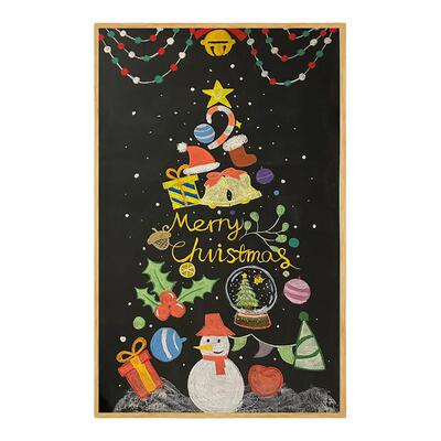 实木框磁性白墙挂墙式大黑板