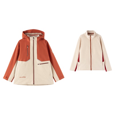 抗静电保暖连帽三合一外套