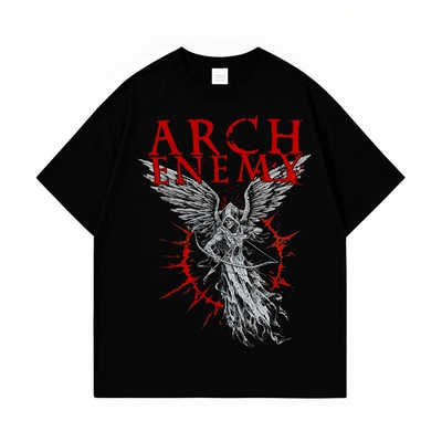 乐队摇滚印花T恤男女短袖上衣夏