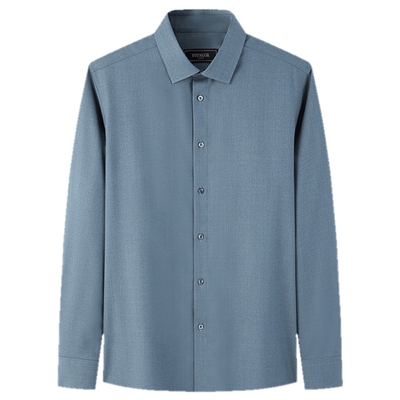 雅戈尔八字领长袖商务绅士衬衫