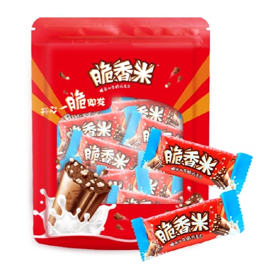 脆香米脆米心牛奶夹心巧克力零食