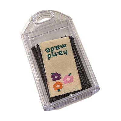 便携盒装30个黑色隐形一字夹简约