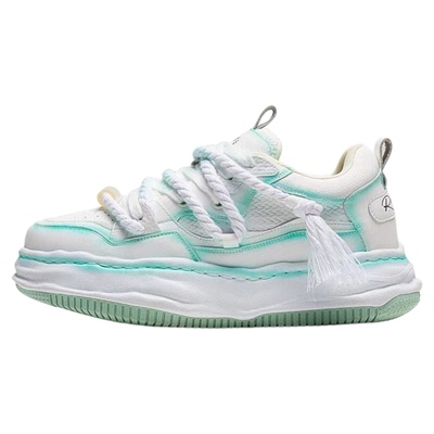 RELAXURSELF设计师手工擦色潮鞋复古小众百搭休闲运动增高情侣鞋