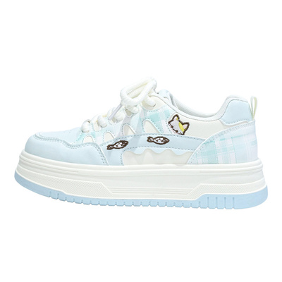 人本猫咪小鱼小白鞋女2026春季新款百搭休闲鞋小众设计学生板鞋女