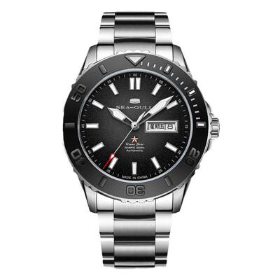 海鸥表双日历潜水机械手表