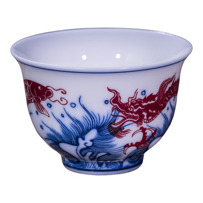 功夫茶杯陶瓷小号中号青花瓷釉下彩多款式景德镇中式薄胎青瓷60ml