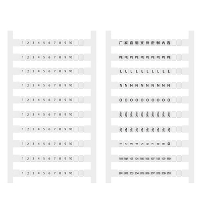 ZBFM5数字标记条STTB/PTTB2.5双层ST/PT2.5-3L三层TWIN端子标识排