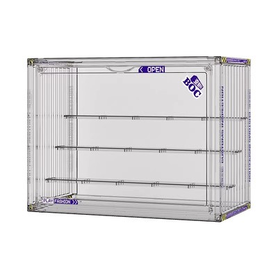 星优盲盒收纳展示架亚克力大容量阶梯式泡泡玛特展示盒防尘手办柜