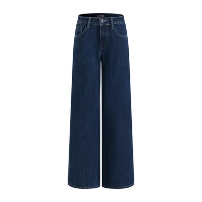 HEYABC美式复古直筒阔腿牛仔裤