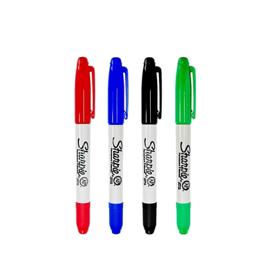 三福锐意双头记号笔sharpie防褪色油性黑色防酒精实验室马克笔