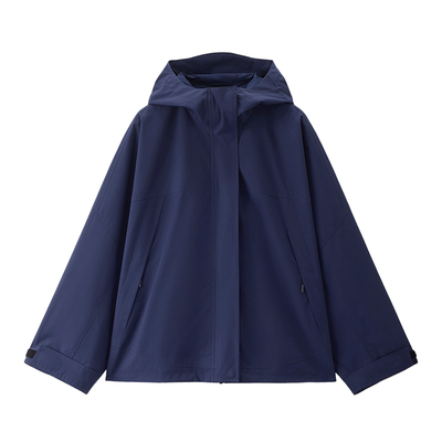 Giordano连帽宽松防水风衣