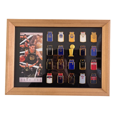 普尔球衣徽章球迷胸针原创装裱实木相框摆台挂框球迷周边创意礼物