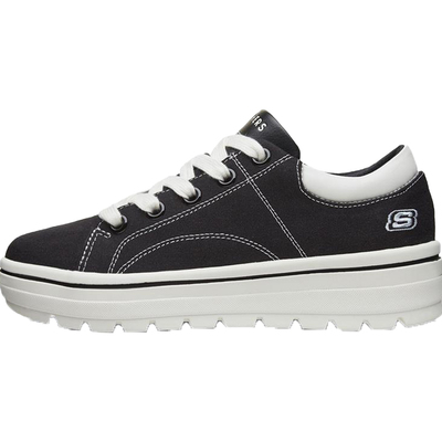 Skechers/斯凯奇正品Street Cleat 女子帆布厚底运动休闲板鞋