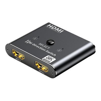 优联hdmi二进一出切换器2.1版8k高清线接电脑电视显示4k分配器一分二屏幕2进1出音视频信号分线分屏器切屏器