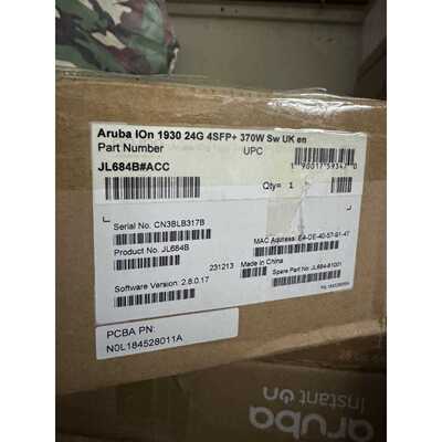 议价Aruba 全新原装未开封JL684B 交换机ION 1930 24G 4SFP/SFP37