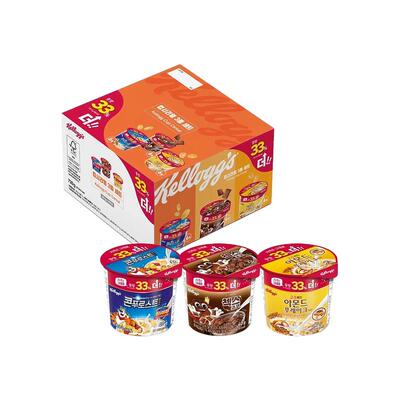韩国直邮KELLOGGS家乐氏谷物麦片共72盒即食冲饮学生儿童营养早餐