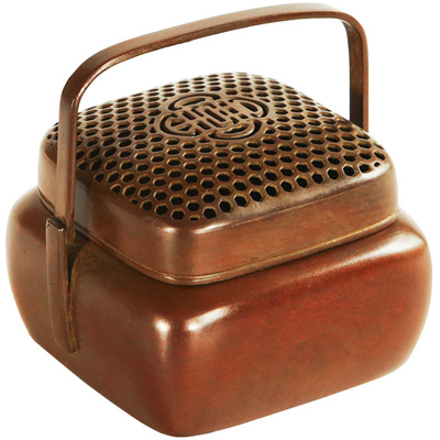 纯铜熏香炉紫铜茶道香炉