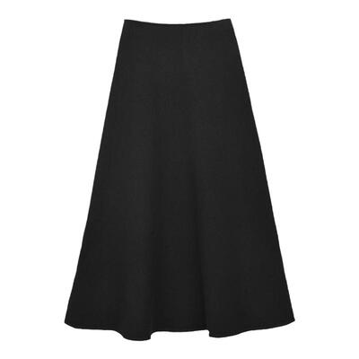 WITTYFOX强缩水洗羊毛A字伞裙