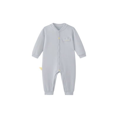 英氏新生儿婴儿衣服秋冬款双面绒保暖连体衣加绒爬服冬季宝宝衣服