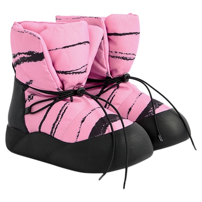 COOLCHAP冬季新款雪地靴粉红色女鞋户外休闲加绒羽绒靴子鞋子