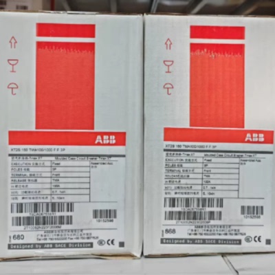 议价ABB塑壳断路器XT2S160 TMA100-1000 FF 3P 1SDA067558R1