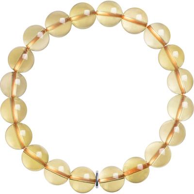 石头记黄水晶手链男女柠檬黄单圈