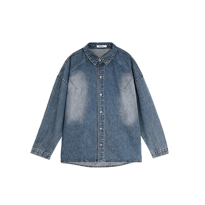 BODYDREAM牛仔衬衫外套新款水洗复古男休闲宽松长袖高级感衬衣