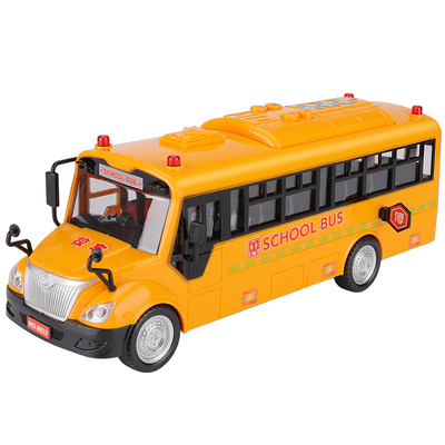 玩具可开门声光巴士模型公交车