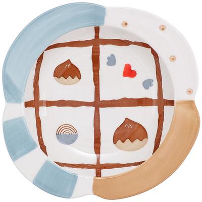 熊谷组陶瓷可爱举个栗子碗碟套装